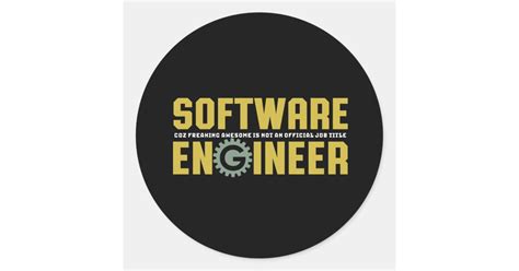 Funny Engineer Software Engineering And Programmer Classic Round