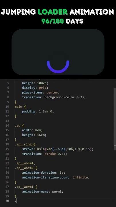 Day 096 Jumping Loader Animation Codingisfun Html Shorts Youtube