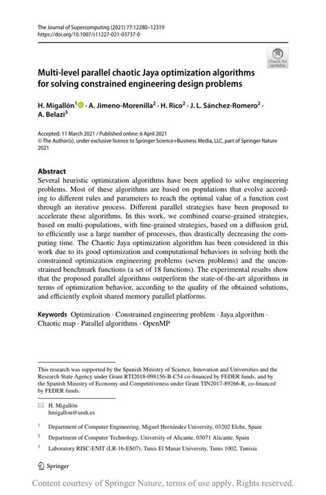 multi level parallel chaotic jaya optimization algorithms for solving