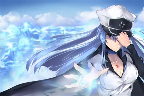 Wallpaper Illustration Long Hair Anime Girls Blue Hair Blue Eyes