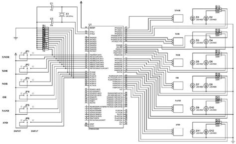 The Schematic Layout Of Logic Gate Training Kit Download Scientific Diagram