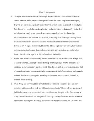 Week Assignment Week Assignment List And Briefly Explain The Different Types Of Message