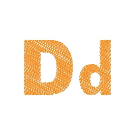 아이들이 손으로 그린 D 글자 무지개 알파벳 플래시 카드 학습에 빠져보세요 프리미엄 벡터