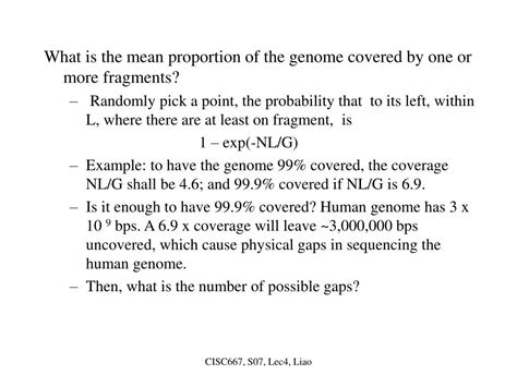 ppt cisc 667 intro to bioinformatics spring 2007 whole genome