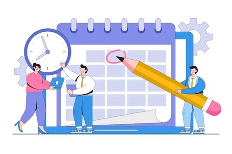 Premium Vector Business Tasks Scheduling On A Week Concept Business