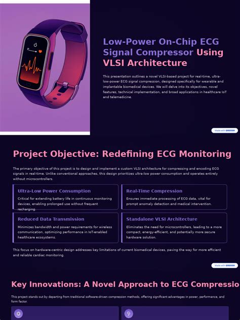 Low Power On Chip Ecg Signal Compressor Using Vlsi Architecture 1 Pdf Data Compression