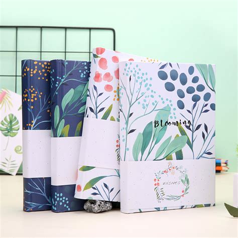 不蔓不枝精装本a5记事本硬壳创意小清新办公文具笔记本多功能本子手账本时尚学生用品虎窝淘