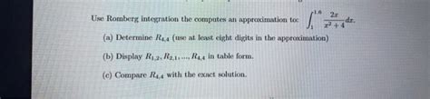 What Is The Matlab Code For This Romberg Integration
