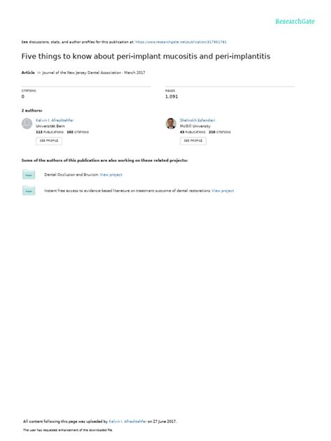 Peri Implantitis And Mucositis Pdf