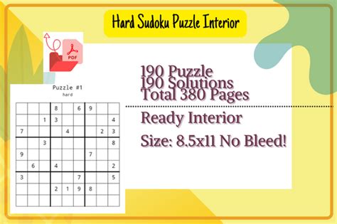 Hard Sudoku Puzzles Interior Kdp Graphic By Jerin Design · Creative Fabrica