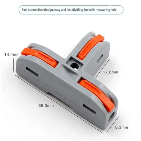 Model T Type Electrical Wiring Quick Connector Grey Orange PCS RoboticsDNA