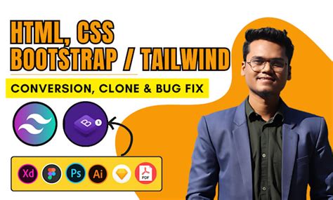 convert figma ai xd and psd designs to responsive html bootstrap 5
