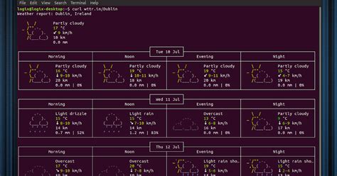 display weather forecast in your terminal with linux uprising