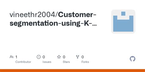 GitHub Vineethr Customer Segmentation Using K Means Clustering