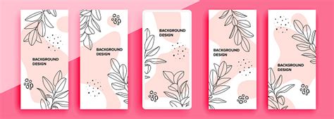 소셜 네트워크 스토리 벡터 일러스트레이션을 위한 트렌디한 편집 가능한 템플릿입니다 소셜 미디어를 위한 디자인 배경 Brand