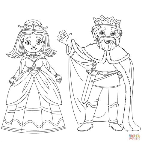 Dibujo Para Colorear Rey Y Reina Dibujos Para Imprimir Gratis Img