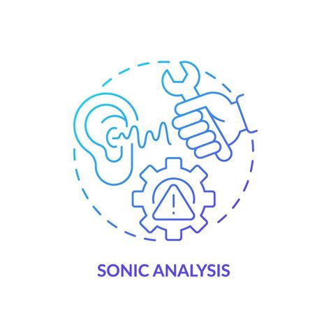 2d Gradient Icon Sonic Analysis Concept Isolated Vector Predictive Maintenance Thin Line