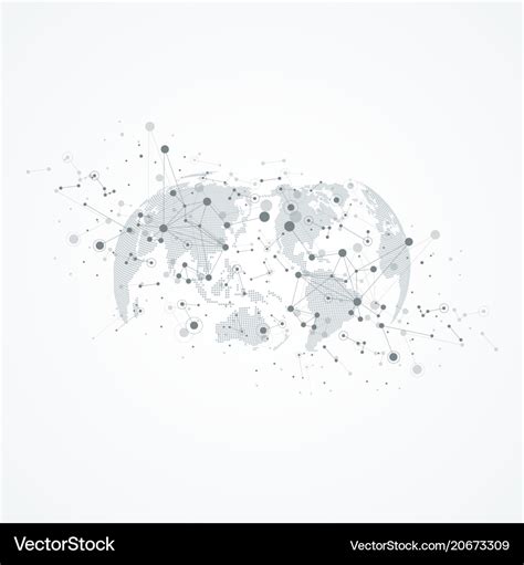 Abstract Cloud Computing Background And Networks Vector Image