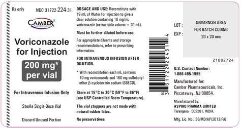 These Highlights Do Not Include All The Information Needed To Use Voriconazole For Injection