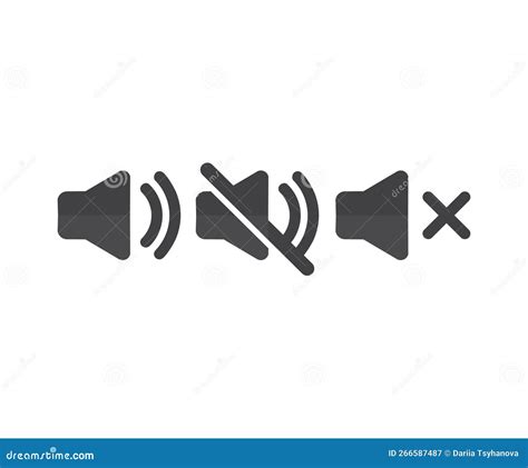 speaker icon set volume loudspeaker mute and unmute volume logo