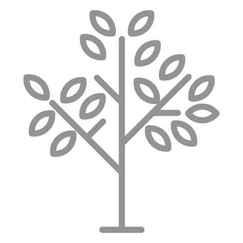 Few Leaves Tree Icon Stroke PNG SVG Design For T Shirts