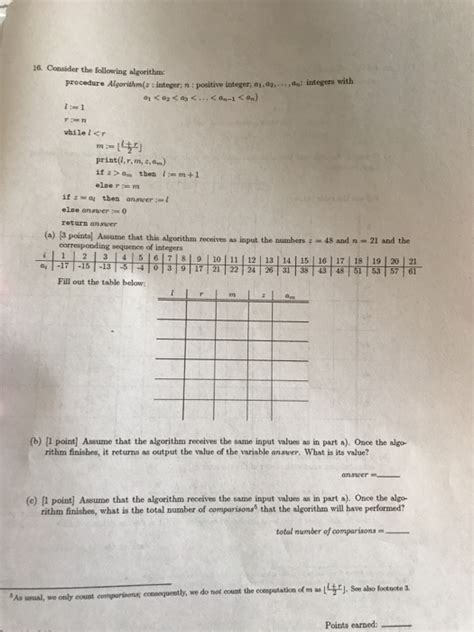 Solved 16 Consider The Following Algorithm Procedure
