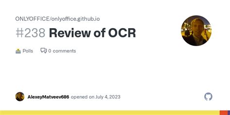 review of ocr · · discussion 238 · github