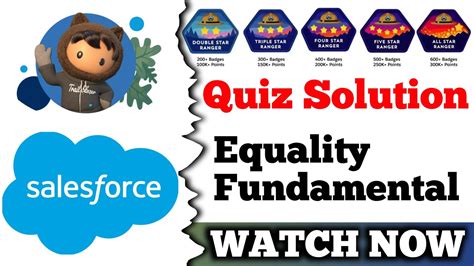 Equality Fundamentals Salesforce Trailhead Quiz Solution Youtube