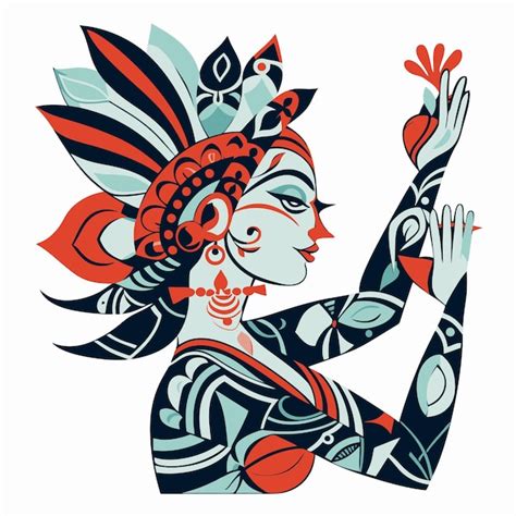 댄서의 그림 프리미엄 벡터