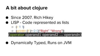 Brief Intro To Clojure PPT