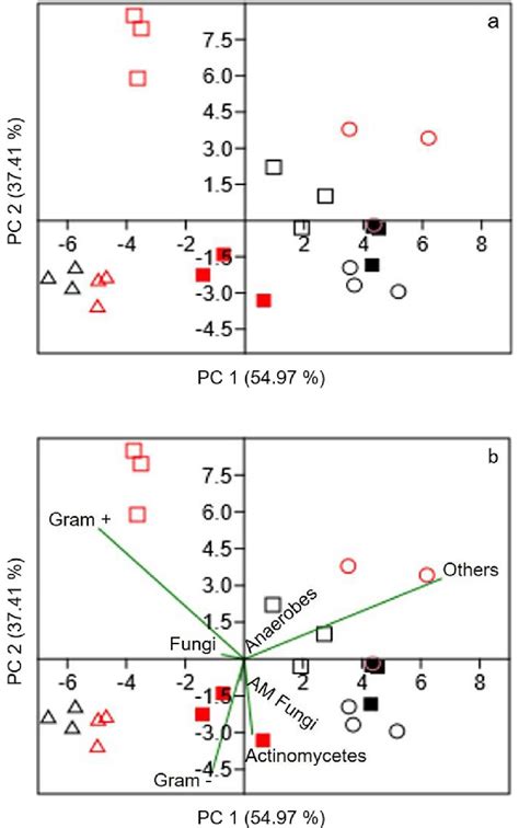 Principal Component Analysis Pca Scatter A And Scatter Biplot B