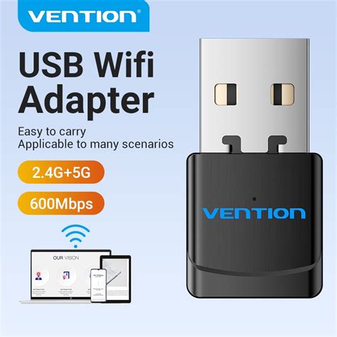 Vention USB WiFi Dongle Wireless Network Card Adapter G GHz Mbps For PC Desktop Laptop