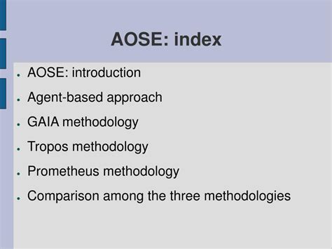 ppt aose agent oriented software engineering powerpoint presentation id 605047