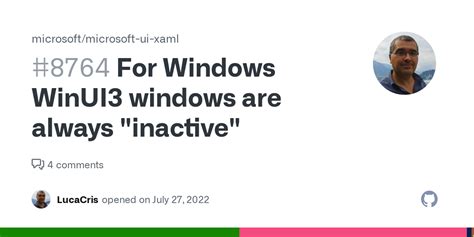 For Windows Winui3 Windows Are Always Inactive · Issue 8764