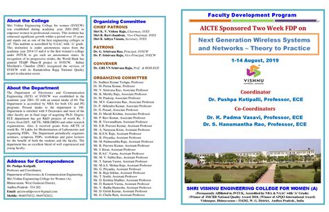 Two Week Fdp On Next Generation Wireless Systems And Networks Theory To