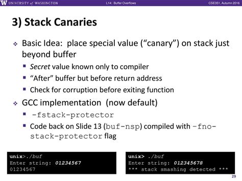 Buffer Overflows Cse 351 Autumn Ppt Download