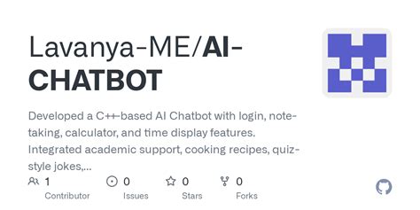 Github Lavanya Meai Chatbot Developed A C Based Ai Chatbot With