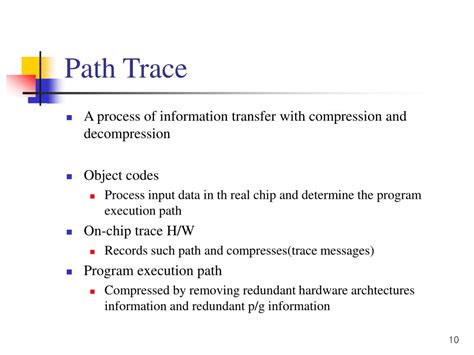 ppt applications of on chip trace on debugging embedded processor