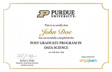 Purdue University Data Science Certificate