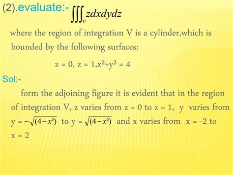 Double And Triple Integral Unit 5 Paper 1 B Sc 2 Mathematics Pptx