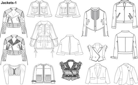 Fashion Flat Sketches For Jackets Fashion