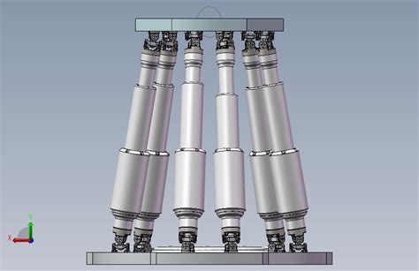 Stewart并联机器人solidworks 2021模型图纸下载 懒石网