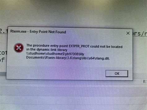 The Procedure Entry Point Extptrptr Could Not Be Located In The