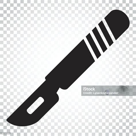 Medische Scalpel Vector Pictogram Ziekenhuis Chirurgie Mes Teken