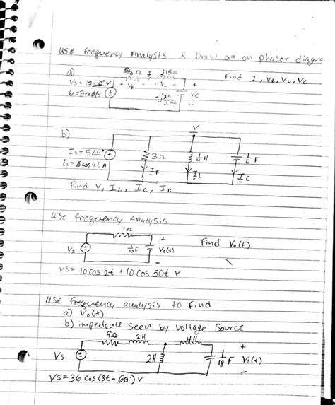 Solved Ypppppropre Draw All On Phasor Diagra Use Frequency