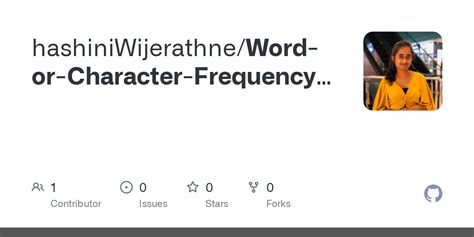 Github Hashiniwijerathne Word Or Character Frequency Generator