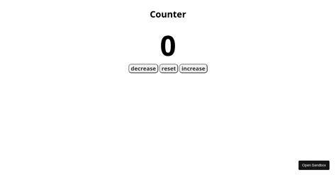 Counter Codesandbox