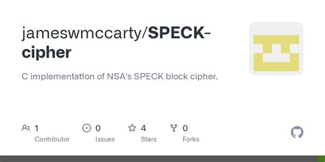 Github Jameswmccartyspeck Cipher C Implementation Of Nsas Speck Block Cipher