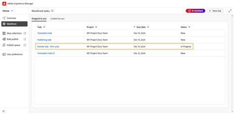 Workfront Integration Adobe Experience Manager