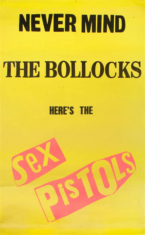 Bonhams Sex Pistols A Large Promotional Poster For The Album Never